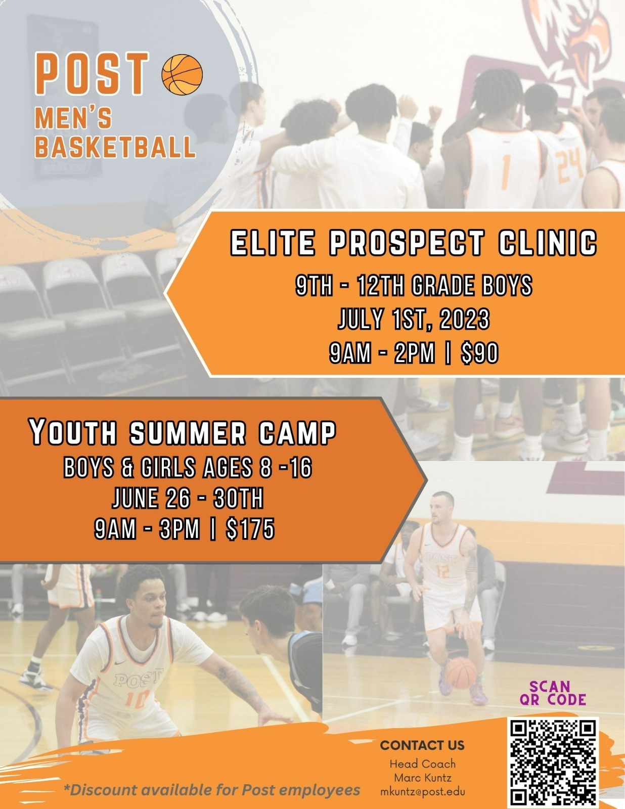 Post University Men s Basketball To Host Basketball Camp And Clinic