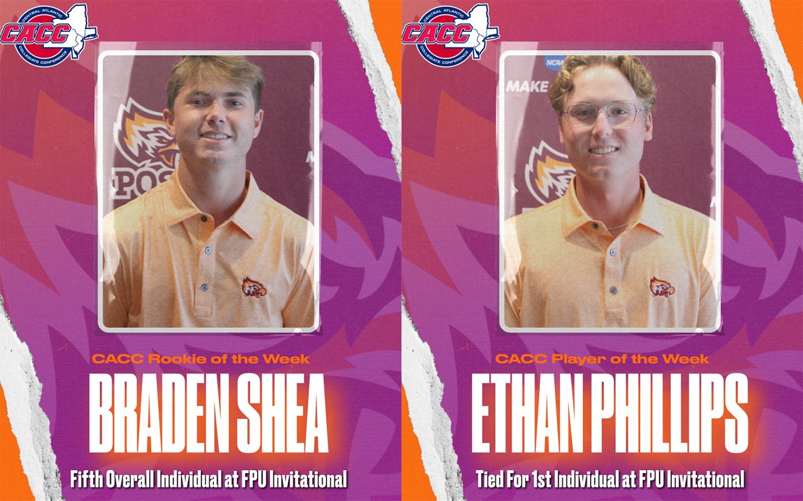 Ethan Phillips and Braden Shea Sweep CACC Weekly Men's Golf Awards ...