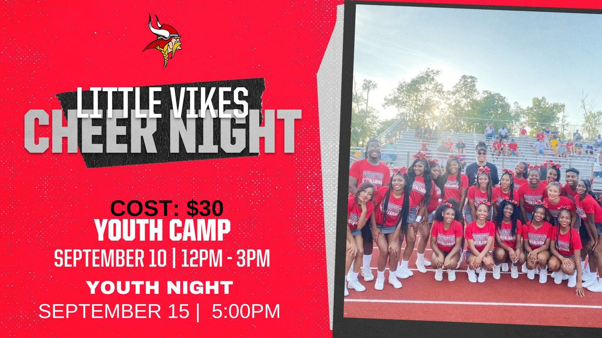 Little Vikes Cheer Night & Youth Camp - Princeton Vikings Athletics ...