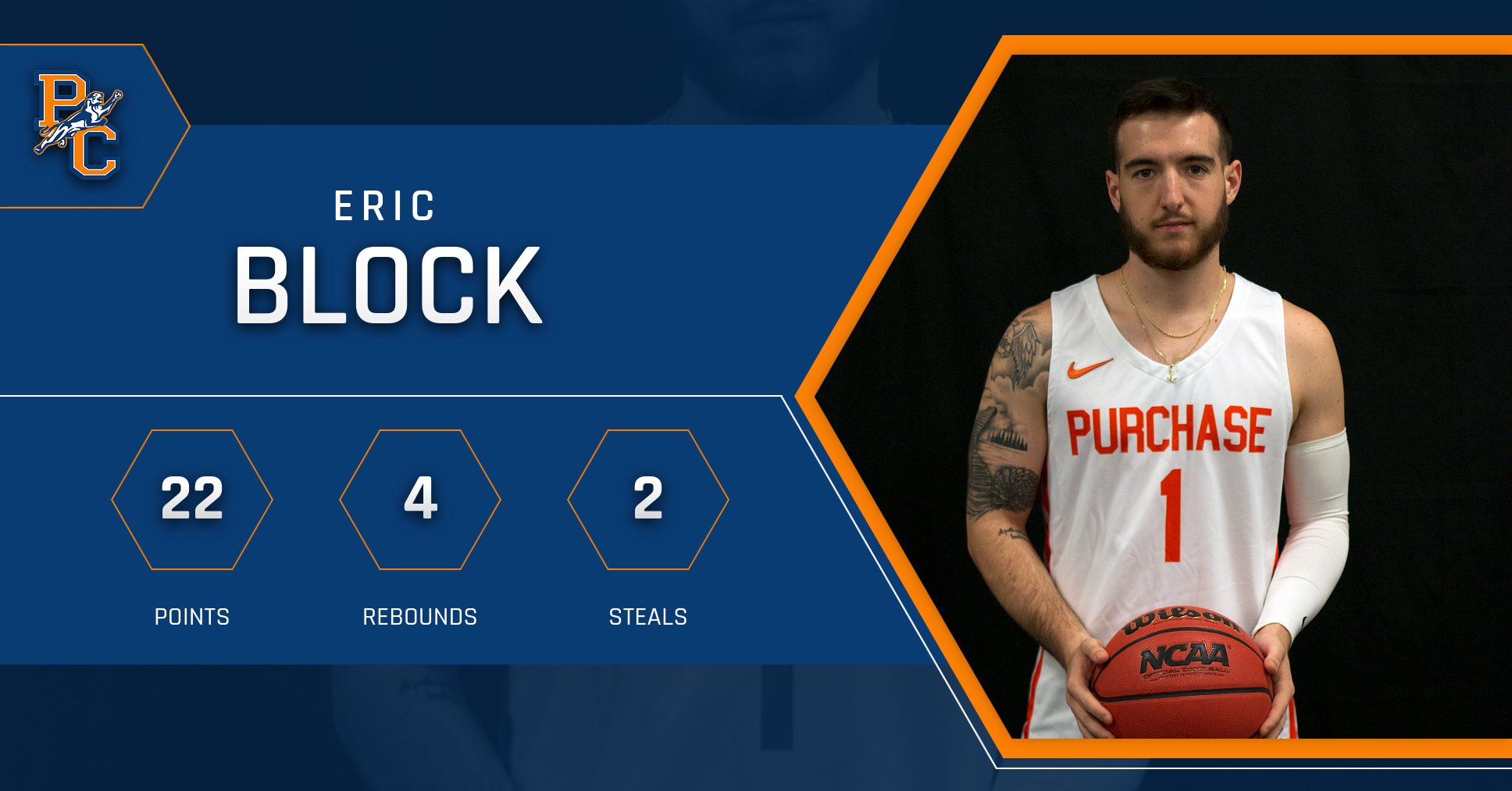 Eric Block - 2021-22 - Men's Basketball - Purchase College Athletics