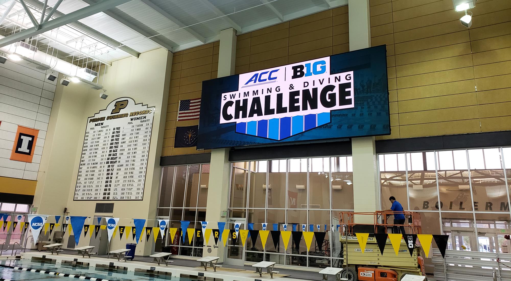 Bigger, Better Video Scoreboards Up at Pool - Purdue Boilermakers