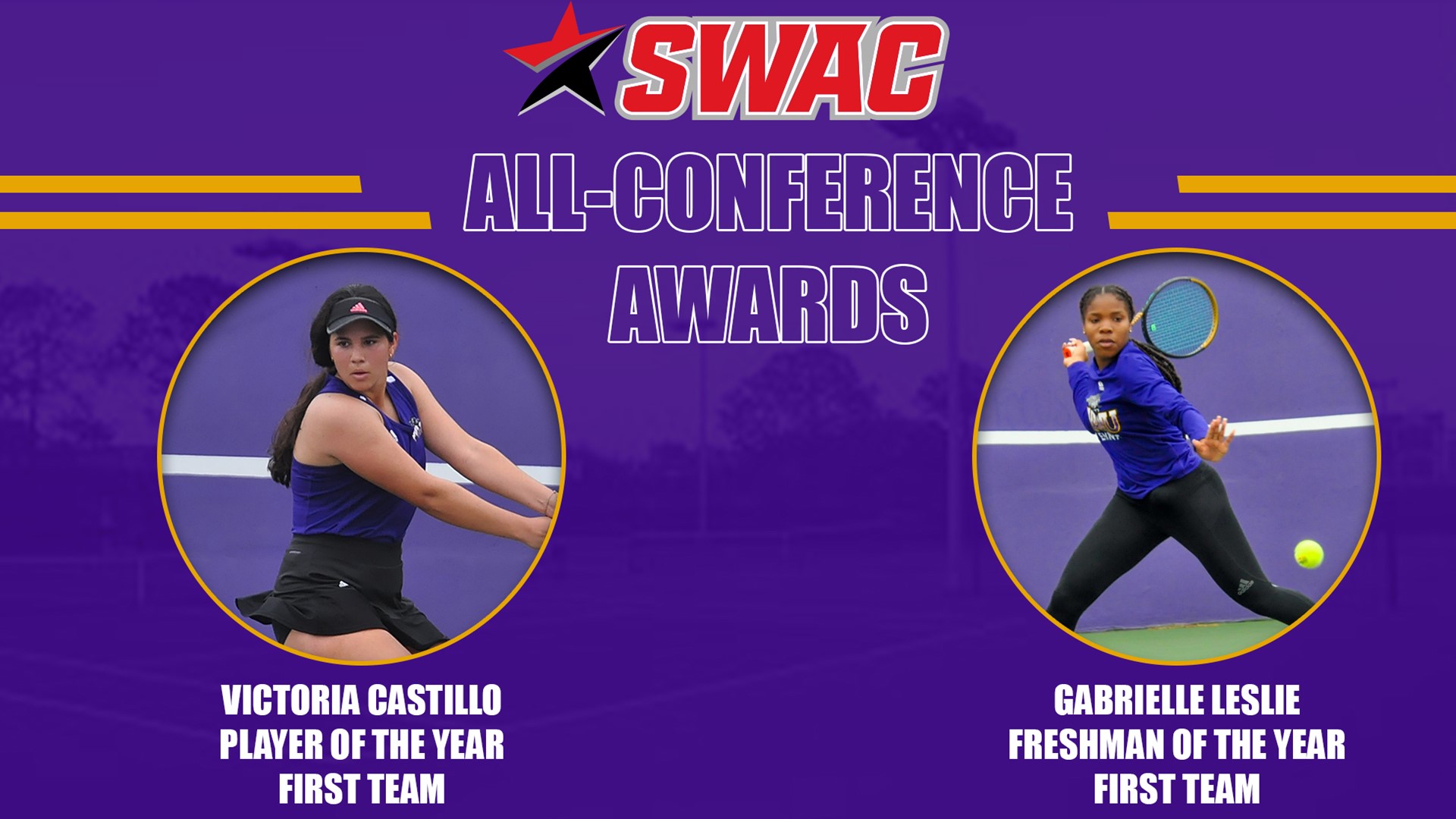 Leslie and Castillo Headlines 2022 SWAC Women's Tennis All-Conference ...