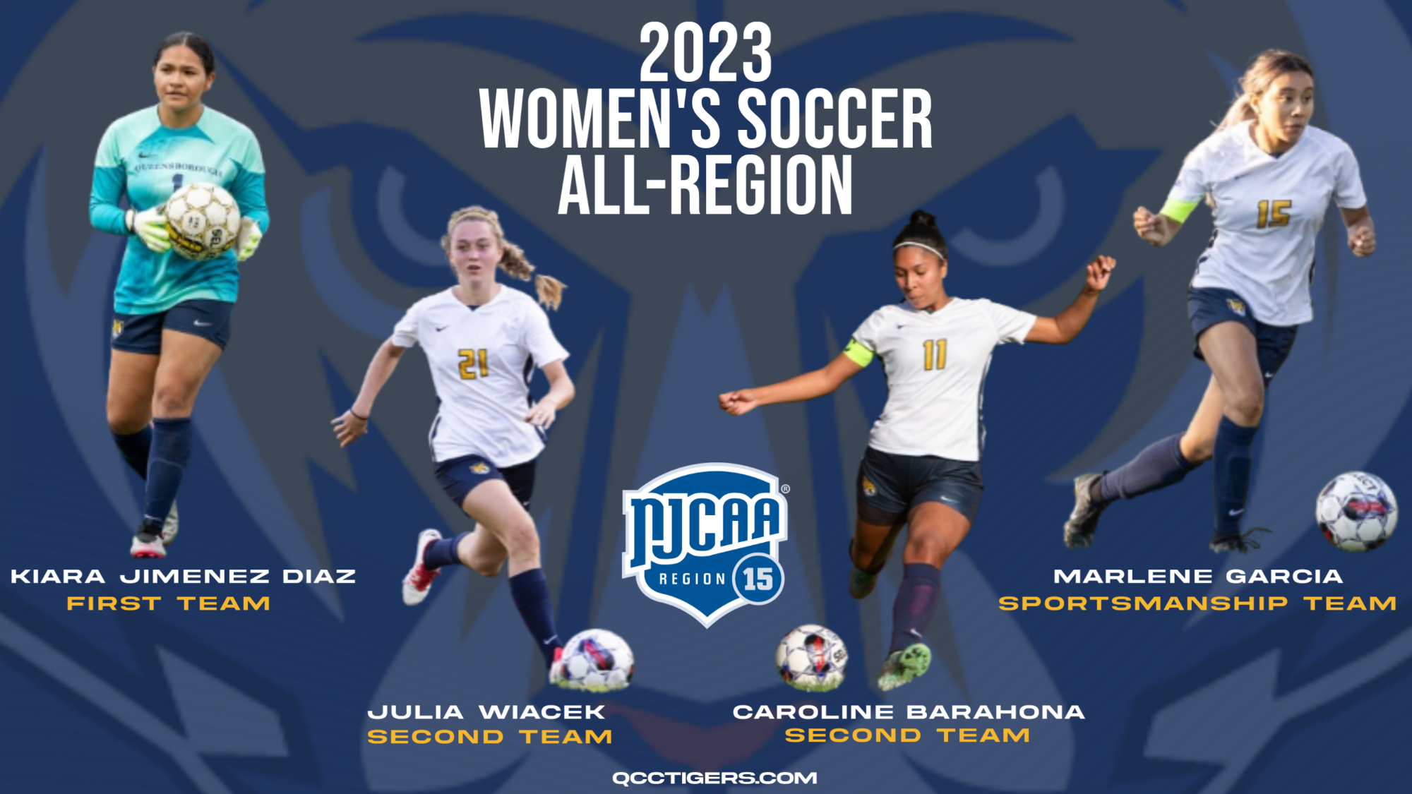 Four Tigers Earn All-Region Honors in Women's Soccer - Queensborough ...