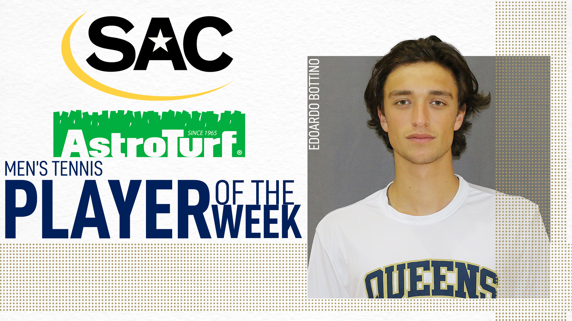 Bottino Named AstroTurf Men's Tennis Player of the Week - Queens ...