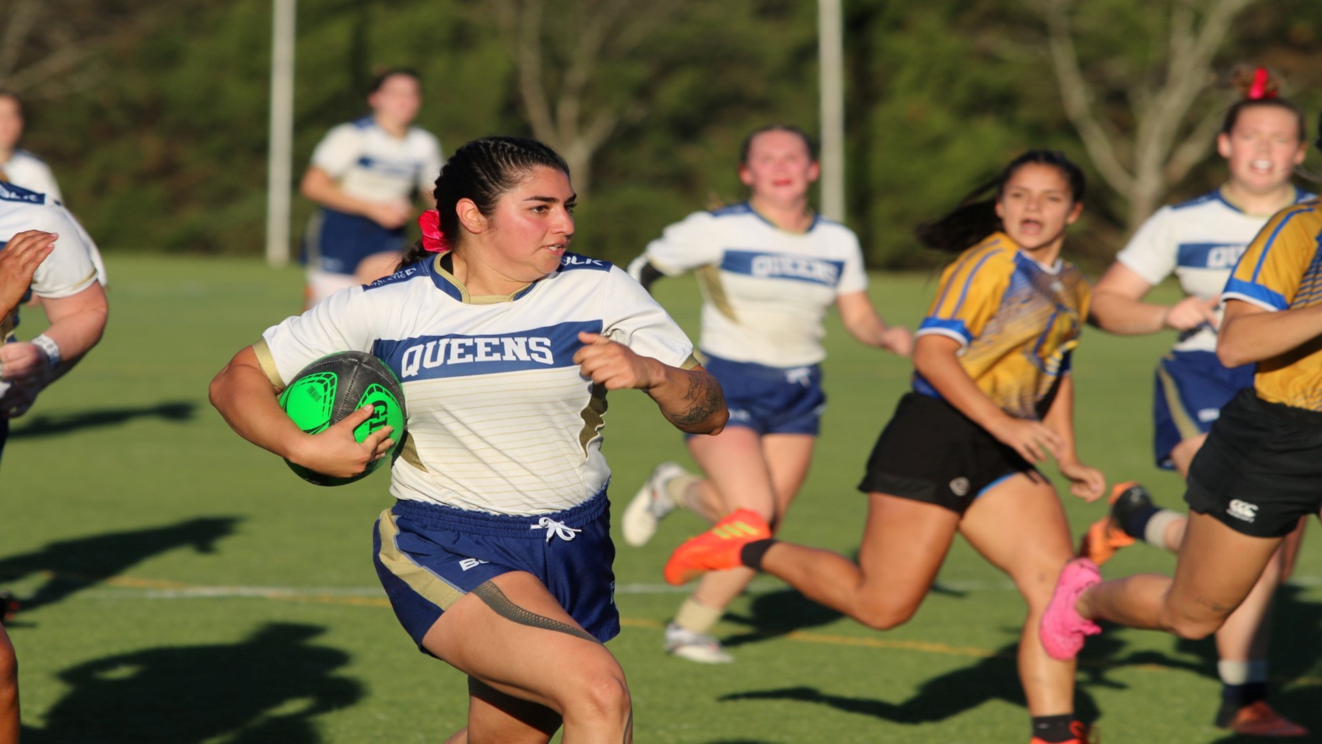 Queens Women's Rugby Dominates on Senior Night - Queens University of ...