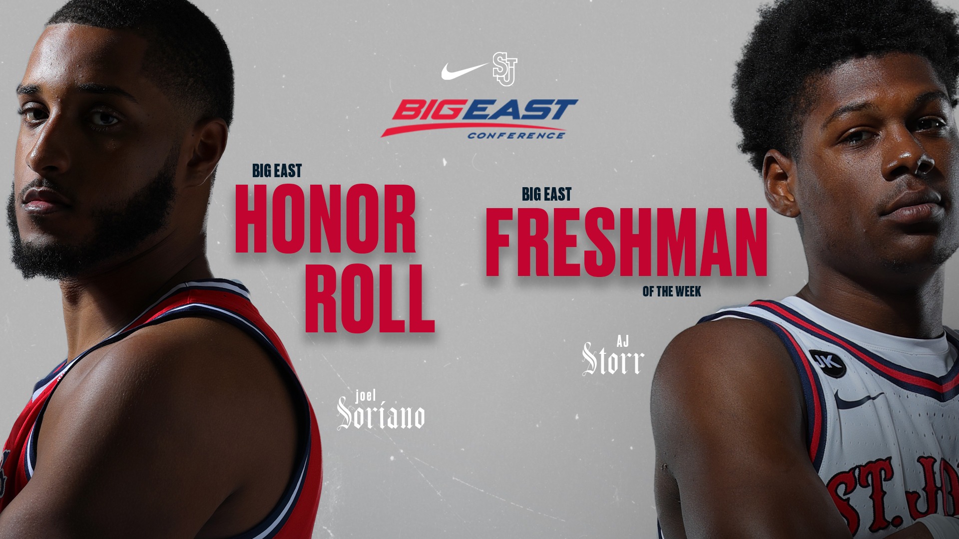 AJ Storr Named BIG EAST Freshman of the Week; Joel Soriano Earns Spot ...