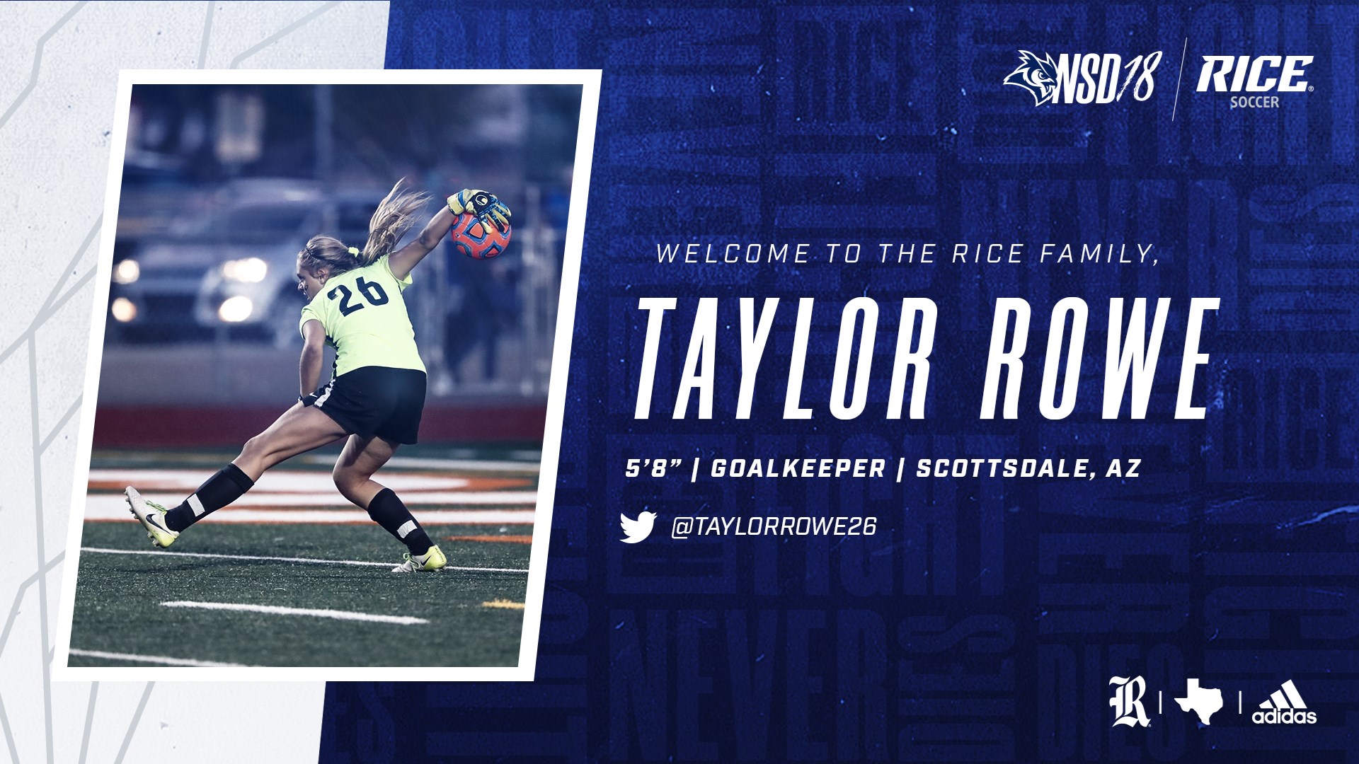 Taylor Rowe - Women's Soccer - Rice University Athletics