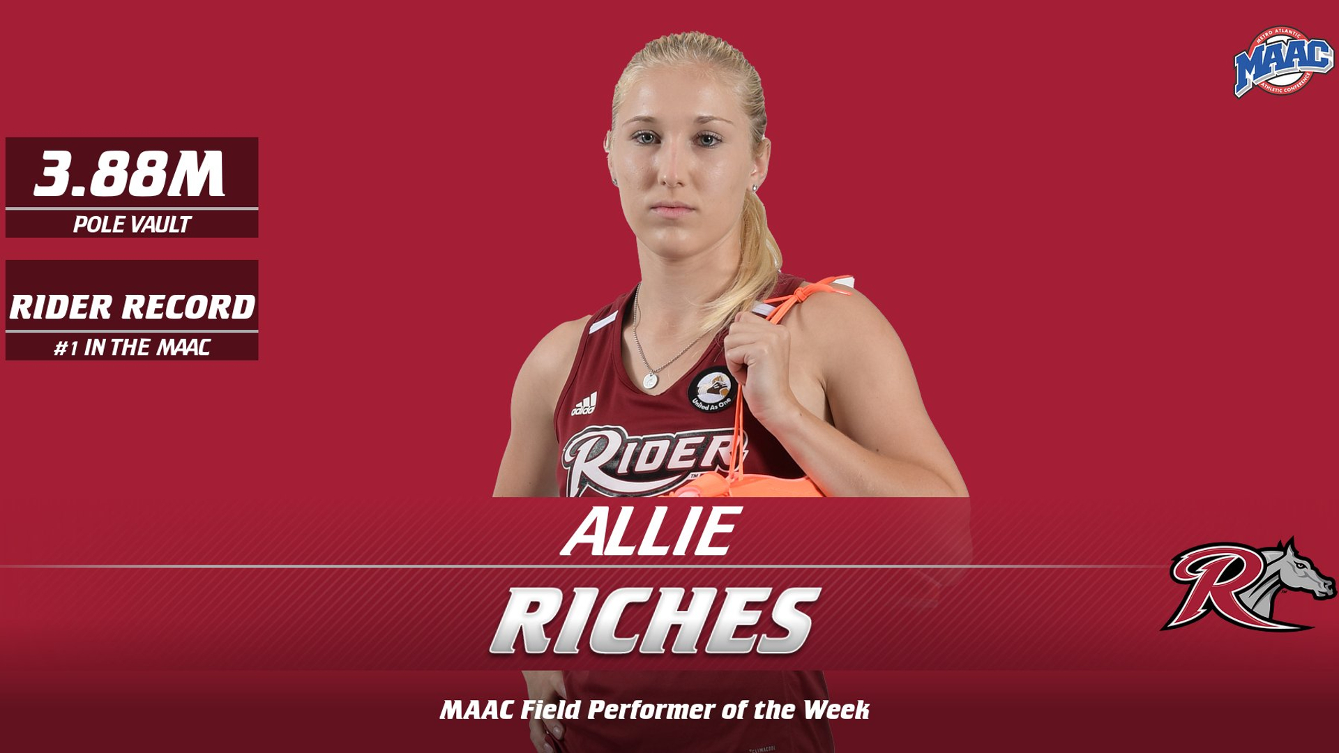 Allie Riches Earns MAAC Field Performer of the Week - Rider University ...