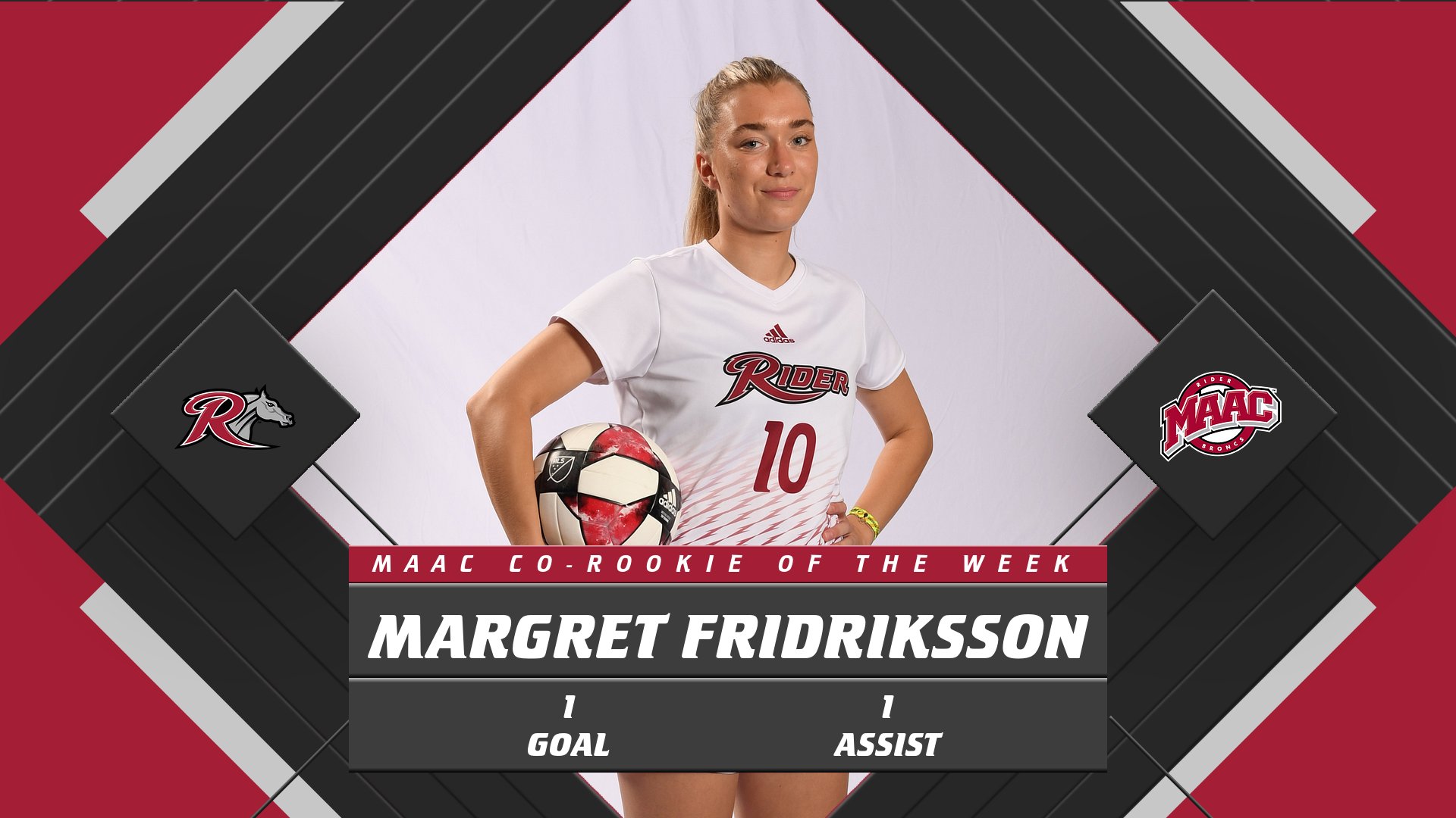 Margret Fridriksson Earns MAAC Co-Rookie of the Week - Rider University ...