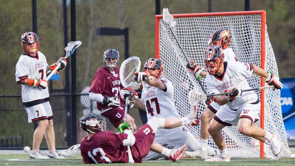 No. 1 men's lacrosse holds off Union comeback to advance to NCAA ...