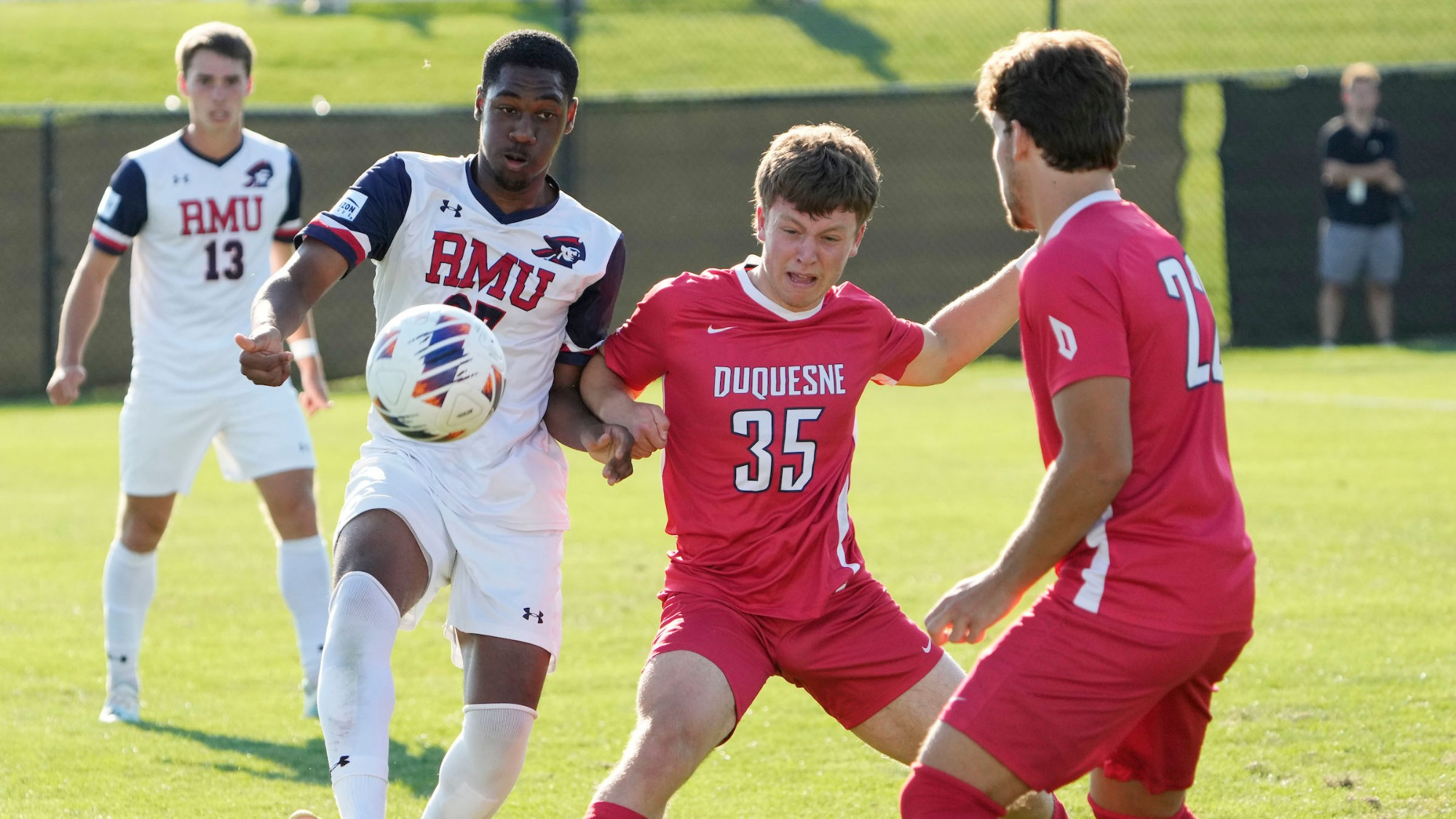 Colonials Downed by Dukes at Home - Robert Morris University Athletics