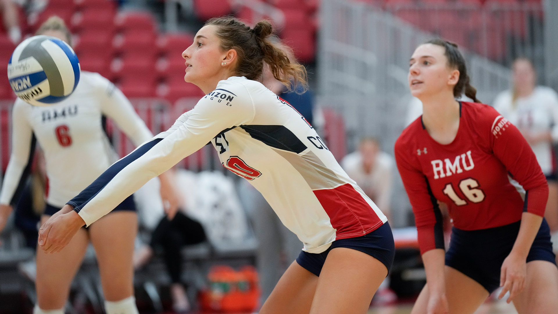 Golden Grizzlies Clip Colonials In #HLVB Opener - Robert Morris University Athletics