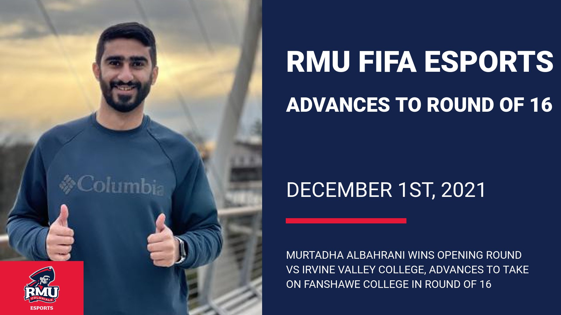 RMU FIFA Esports Advances to Round of 16 - Robert Morris University ...