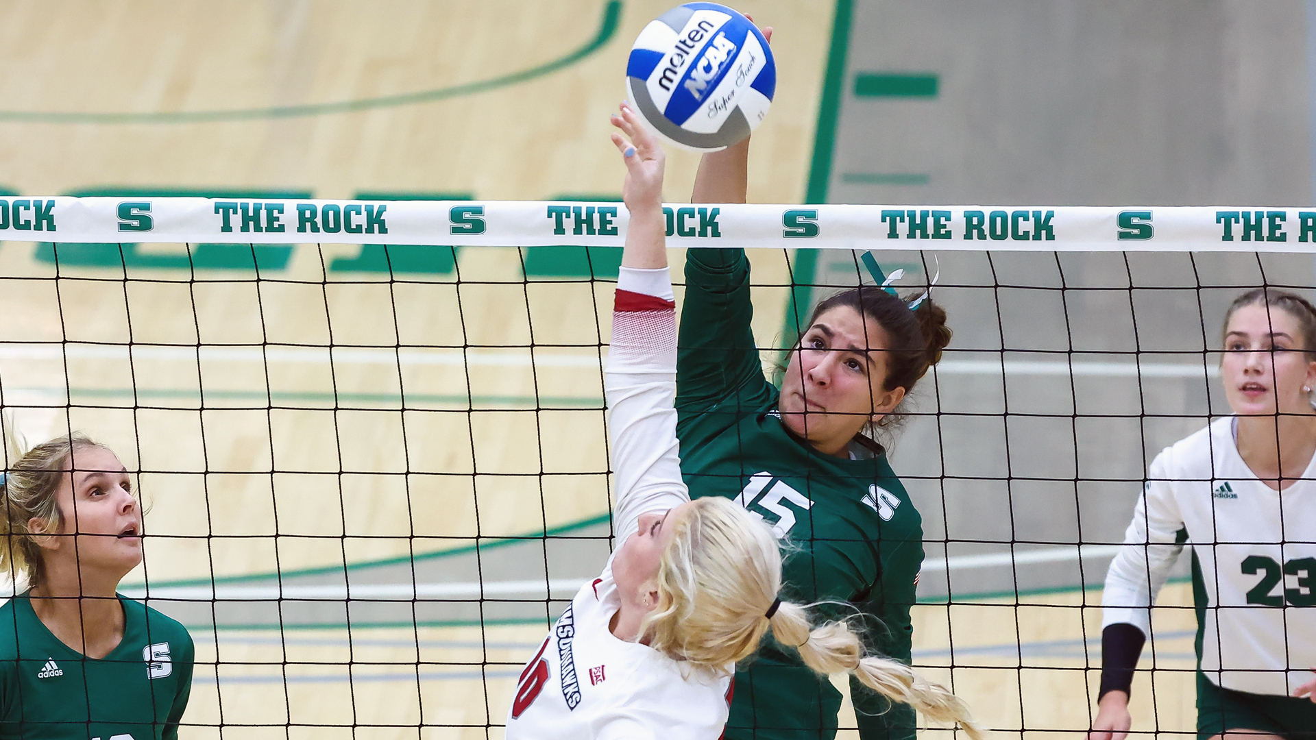 Rock defeats Pitt-Johnstown in four sets - Slippery Rock University ...