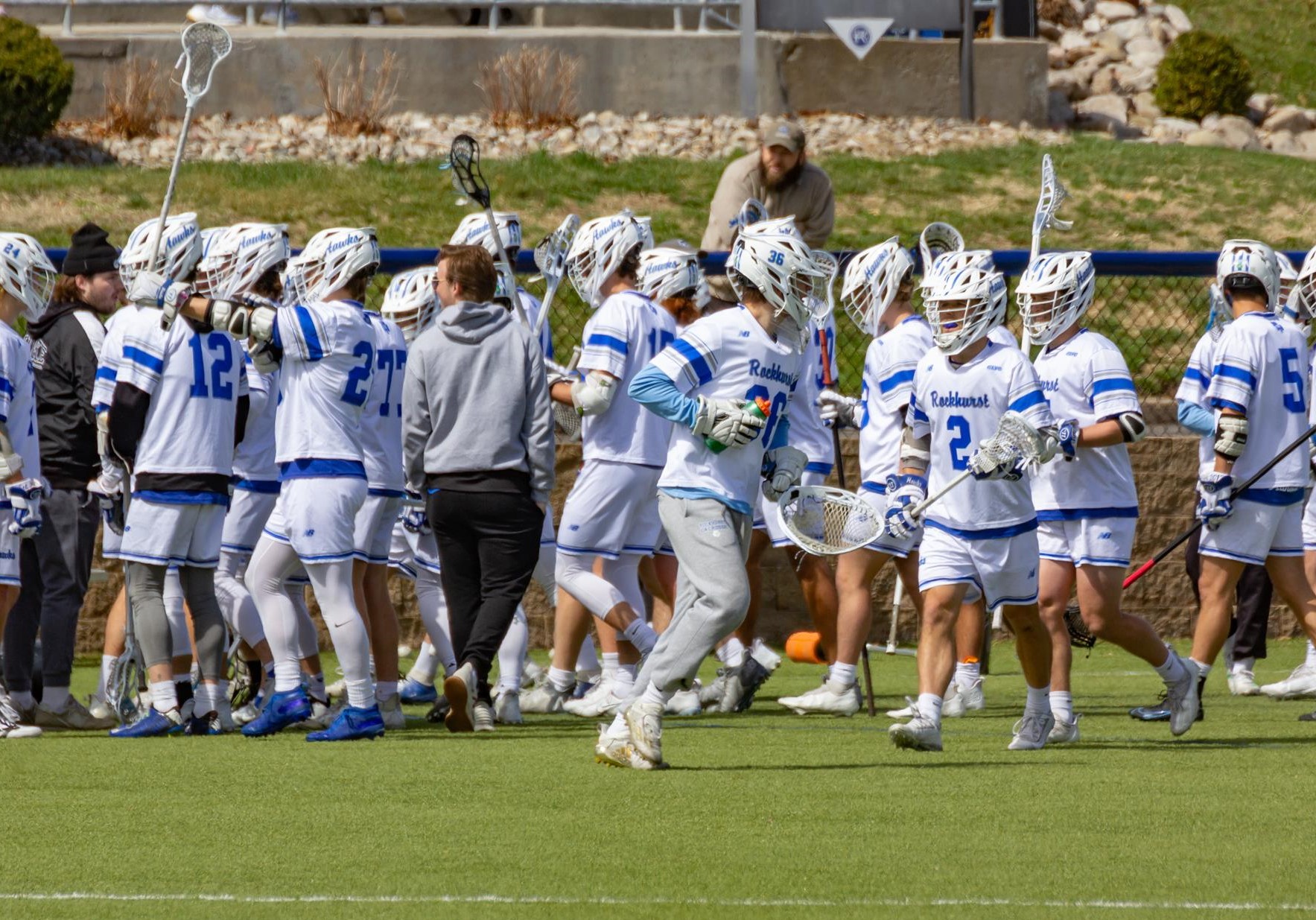 Hawks upset No. 8 Lions; claim share of GLVC regular season title ...