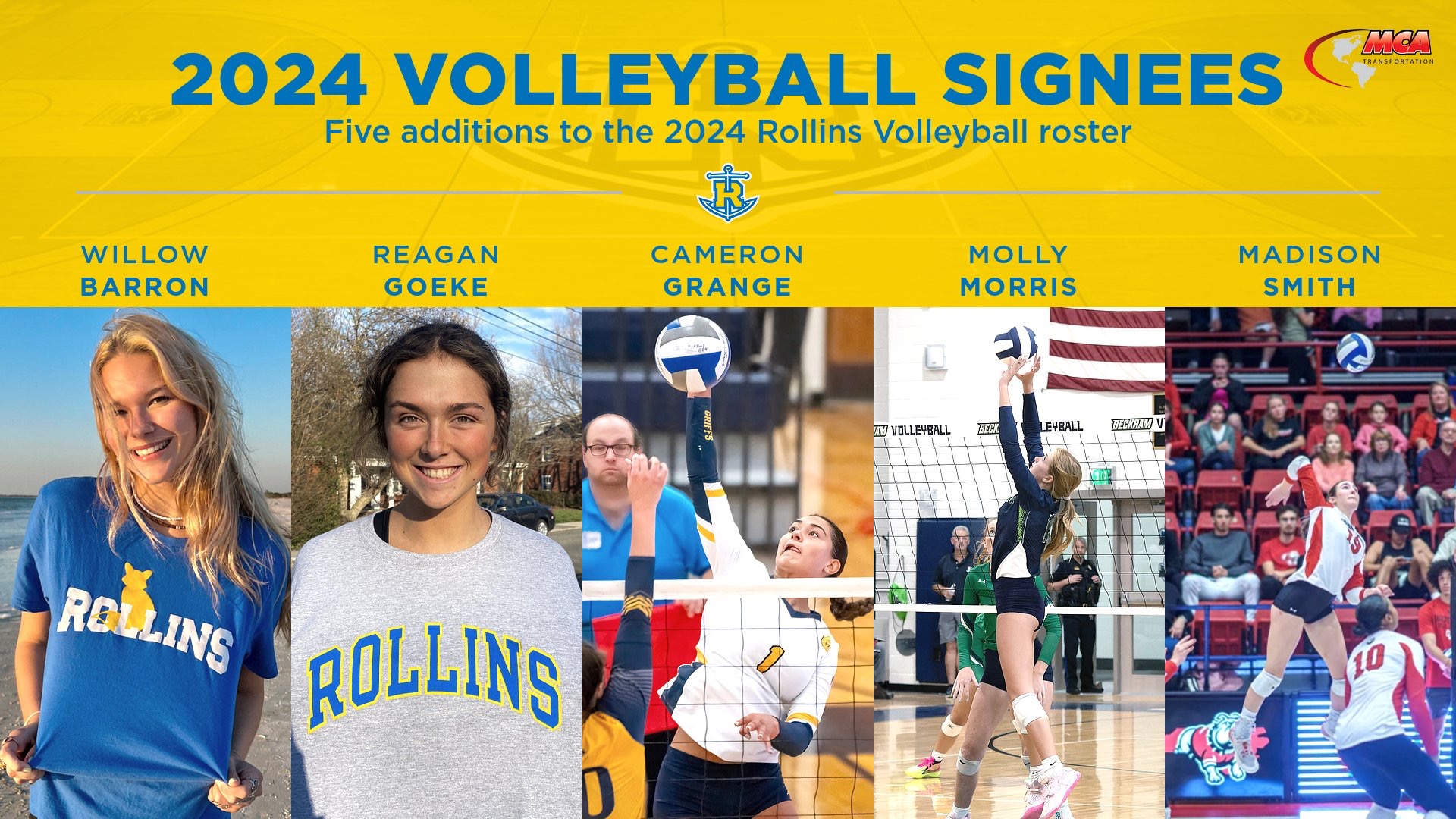 Volleyball Signs Five for 2023 - Rollins College