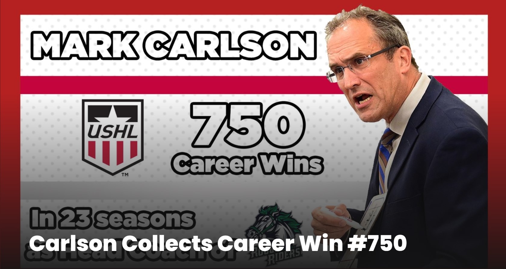 USHL: Carlson Wins 750th - Cedar Rapids RoughRiders