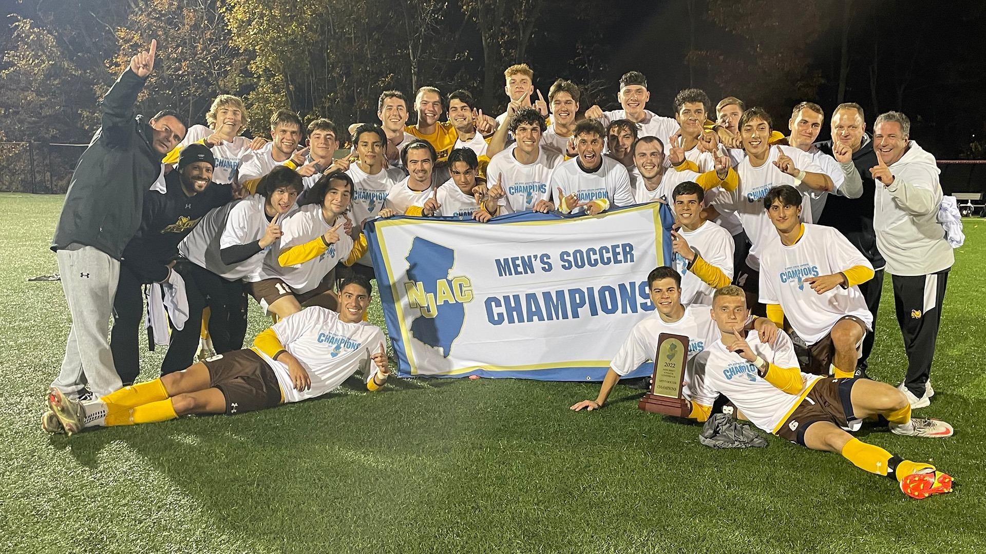 CHAMPS! Men's Soccer Wins NJAC Behind 3 Goals from Caputo, Defeating ...