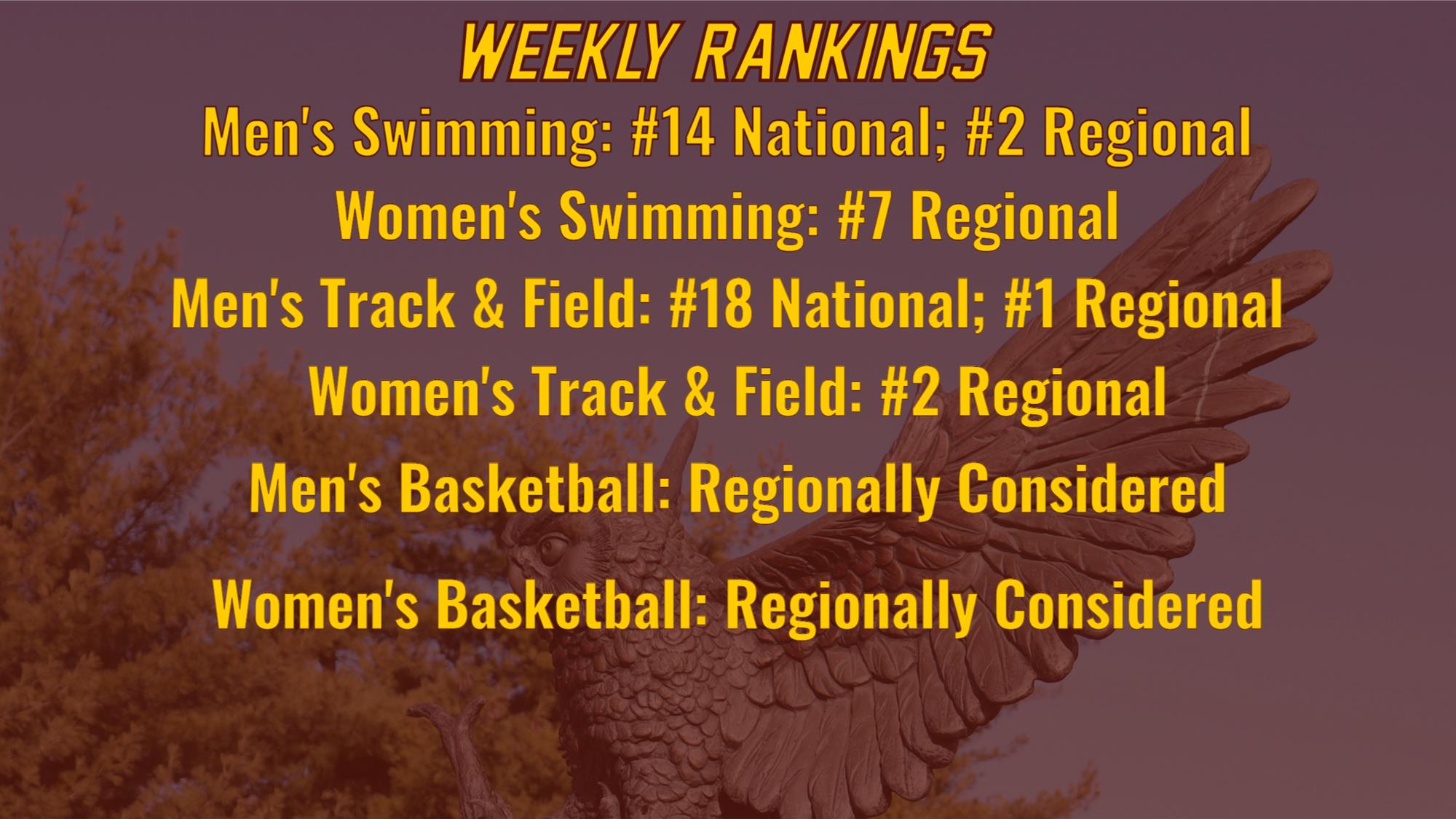 Winter Sports Teams Represented in National, Regional Rankings - Rowan ...