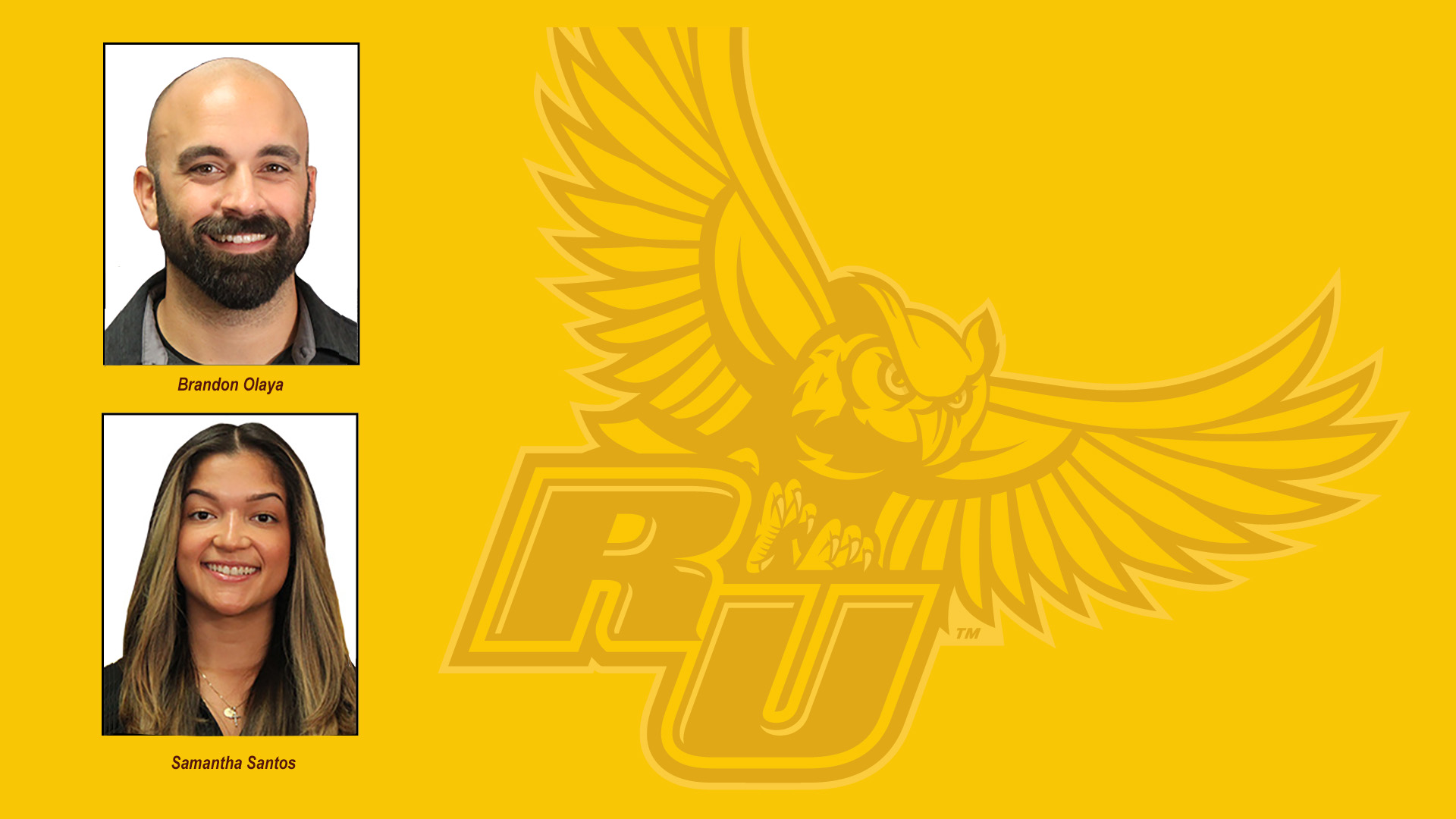 Brandon Olaya and Samantha Santos Named Assistant Athletic Trainers ...