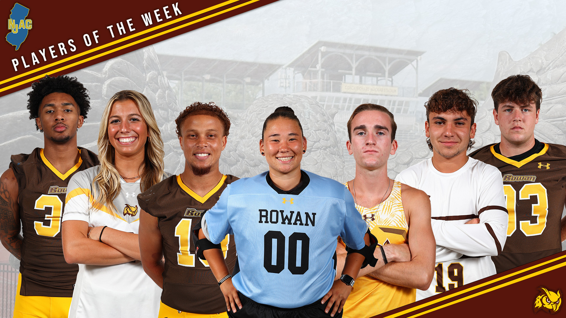 Seven Profs Highlight NJAC Weekly Awards - Rowan University Athletics