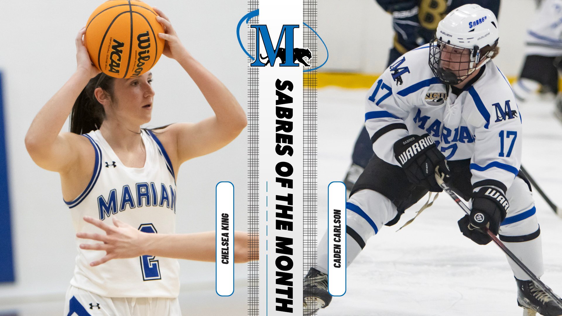 Repovich, Meade selected as Sabres of the Month for March - Marian ...
