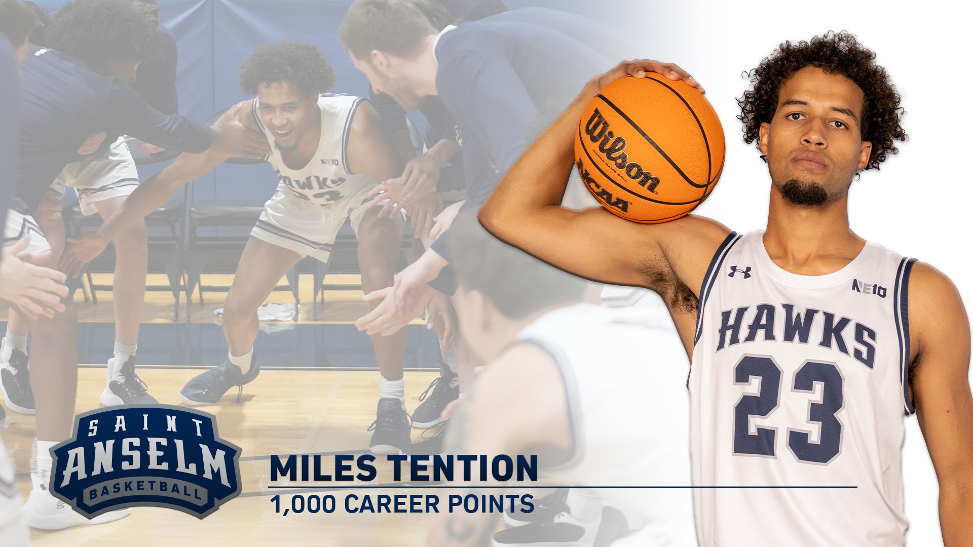 Tention reaches 1,000 points in 78-73 win over ranked Bentley - Saint ...