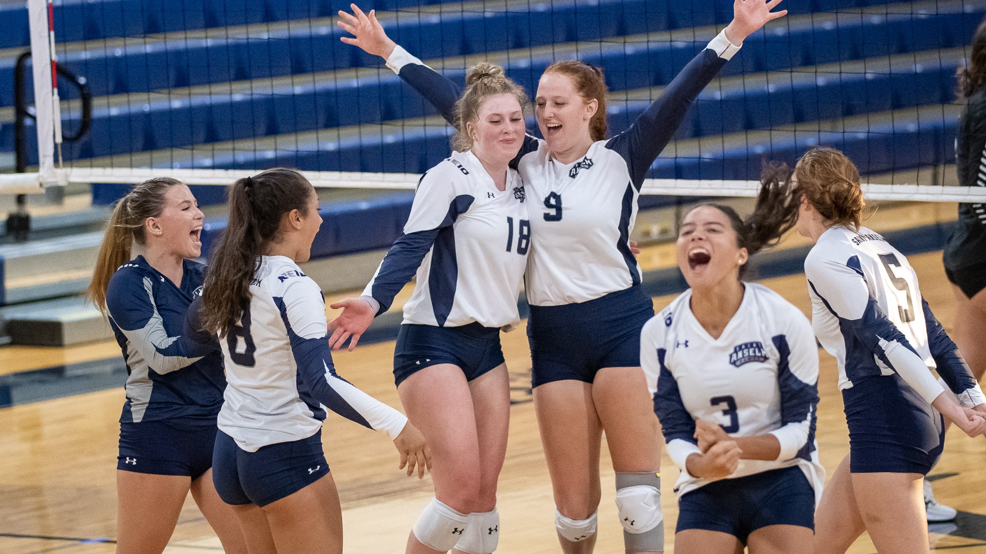 Volleyball nets 3-1 win over Assumption - Saint Anselm College