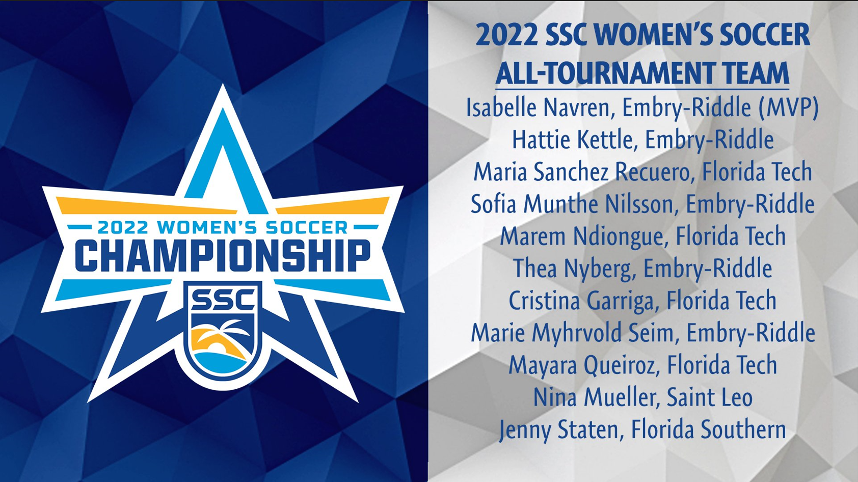 Sunshine State Conference WSOC All-Tournament Team Announced - Saint ...