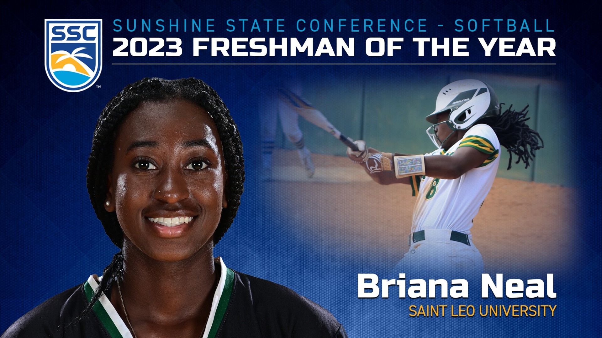 Neal Named Sunshine State Conference’s Freshman of the Year - Saint Leo ...