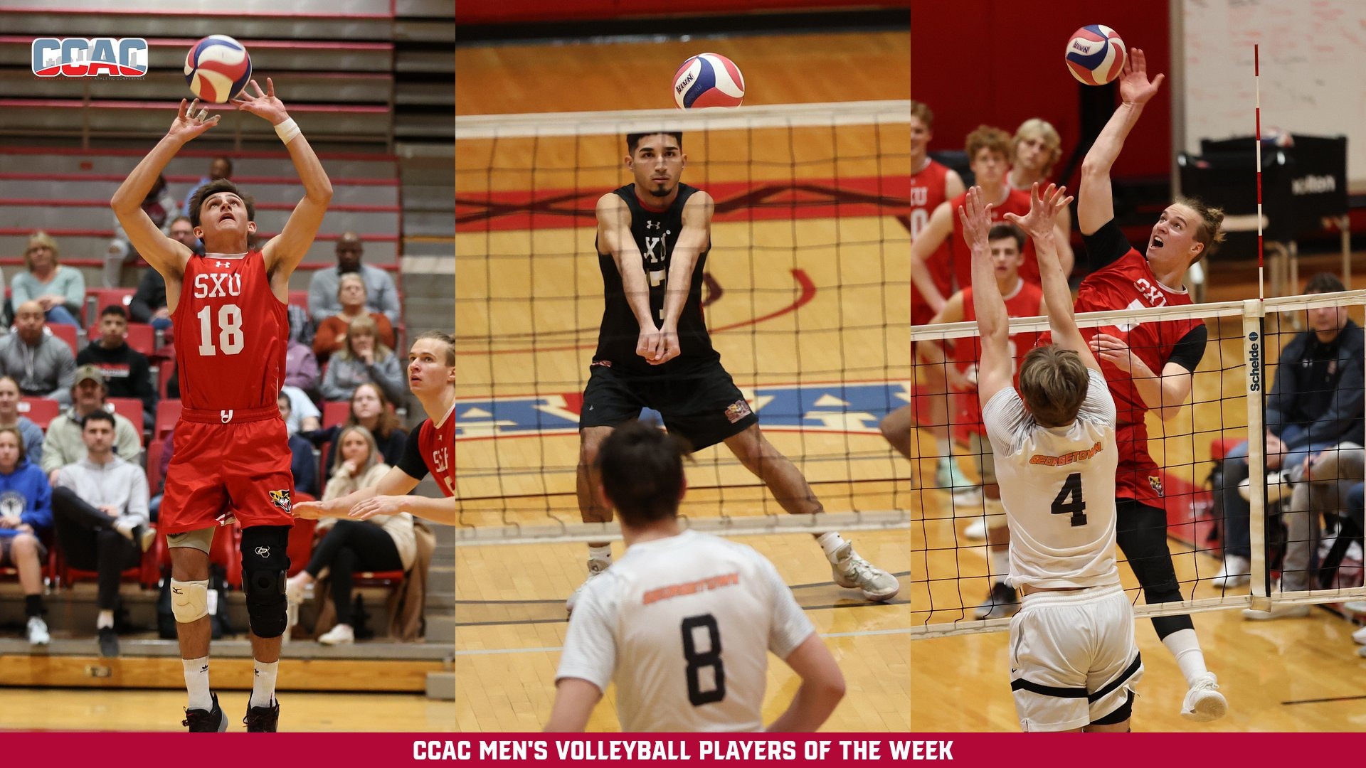 Trio from No. 10 SXU Sweep CCAC Player of the Week Awards - Saint Xavier University