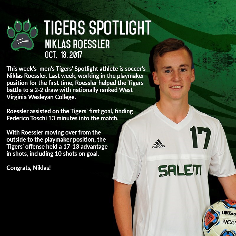 Nikklas Roessler - 2018 - Men's Soccer - Salem University Athletics