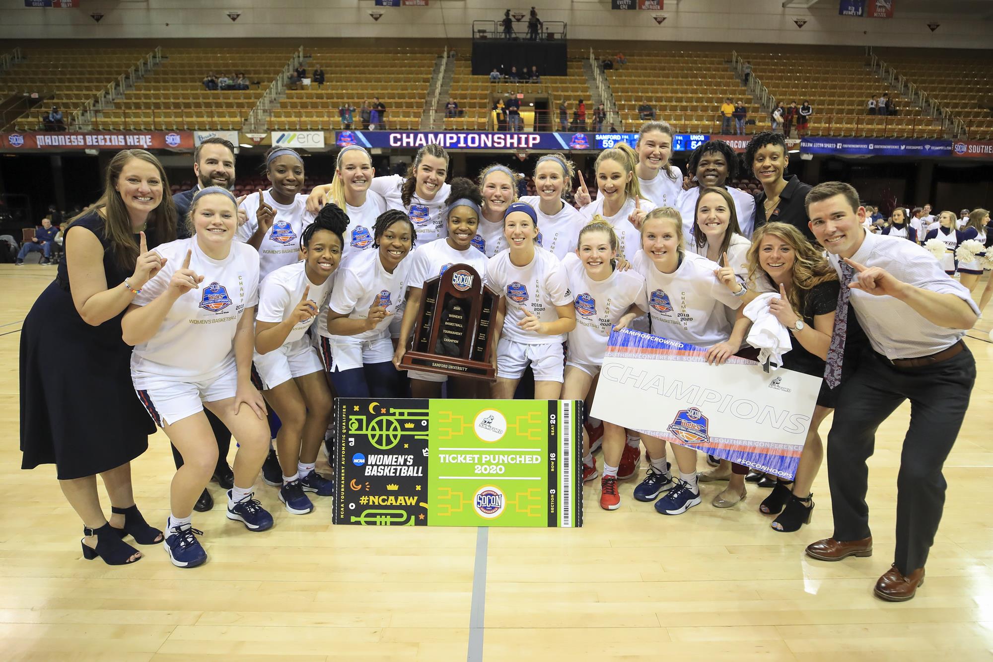 SOCON CHAMPS! WBB Downs UNCG, 59-54 To Earn SoCon Tournament Title ...