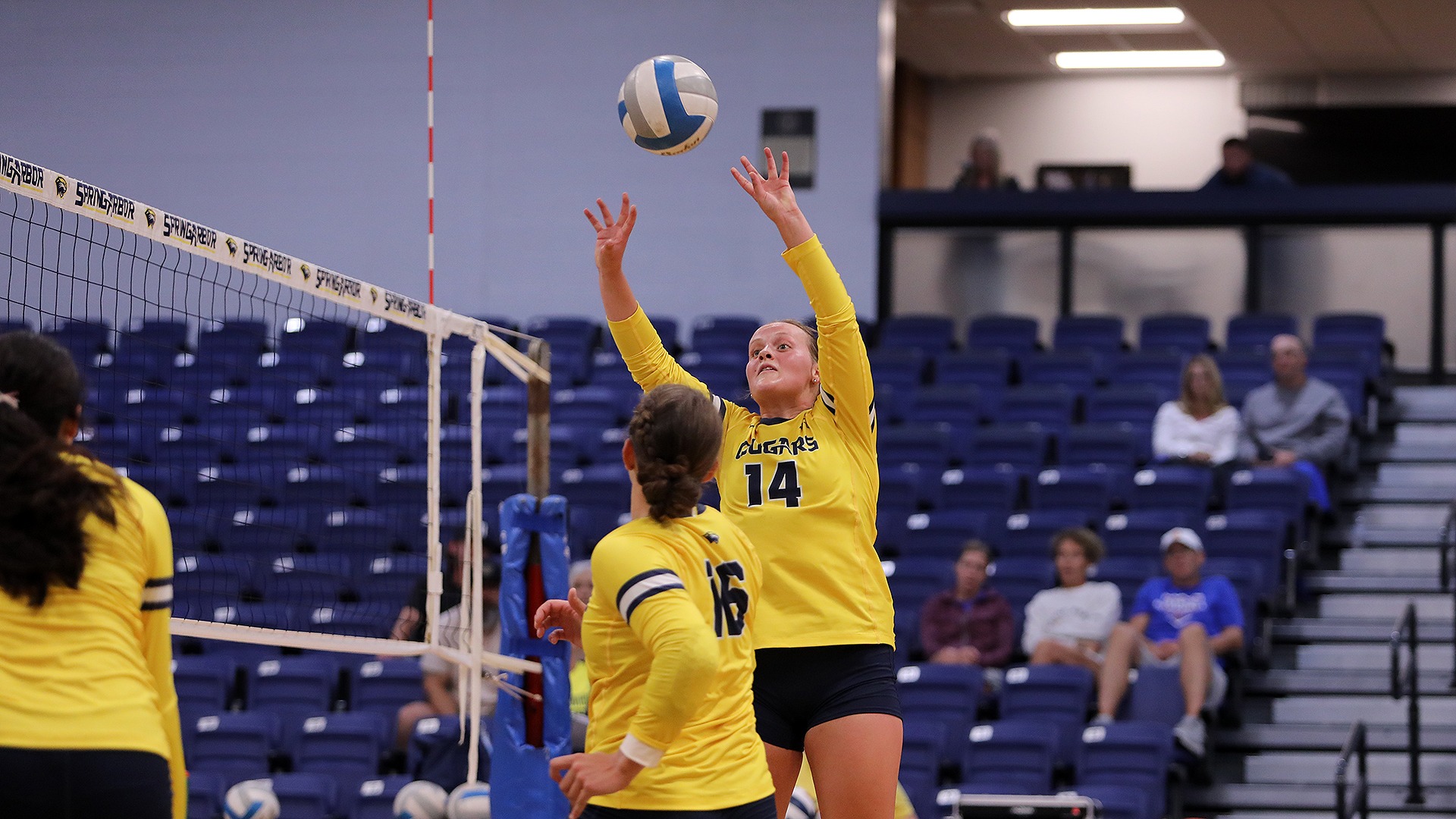Volleyball wins in five against Goshen - Spring Arbor University
