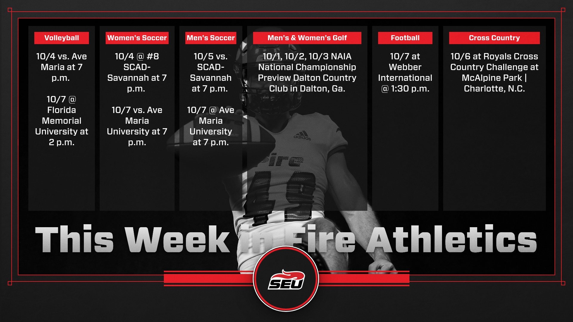 This Week in Fire Athletics 10/2/2023 - Southeastern University Athletics