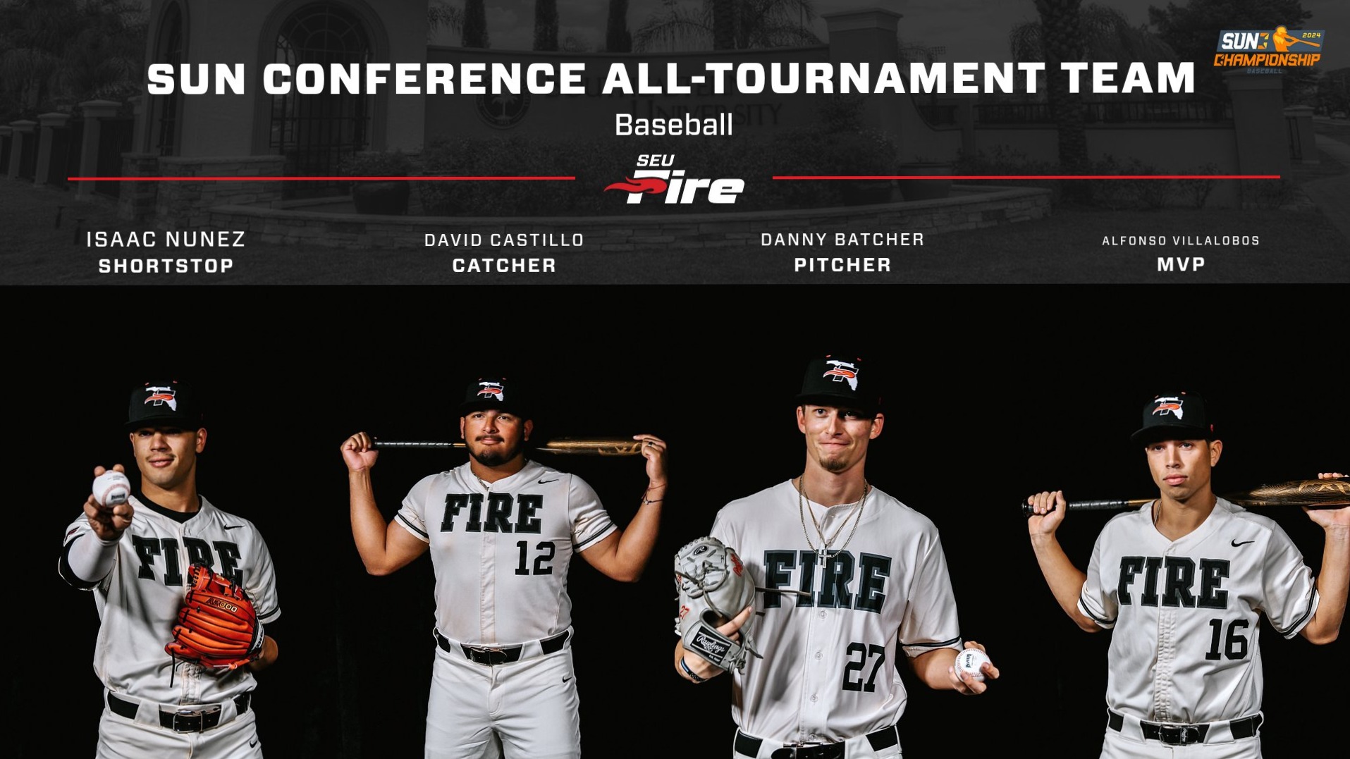 Baseball With Four Selected to Sun Conference All-Tournament Team ...
