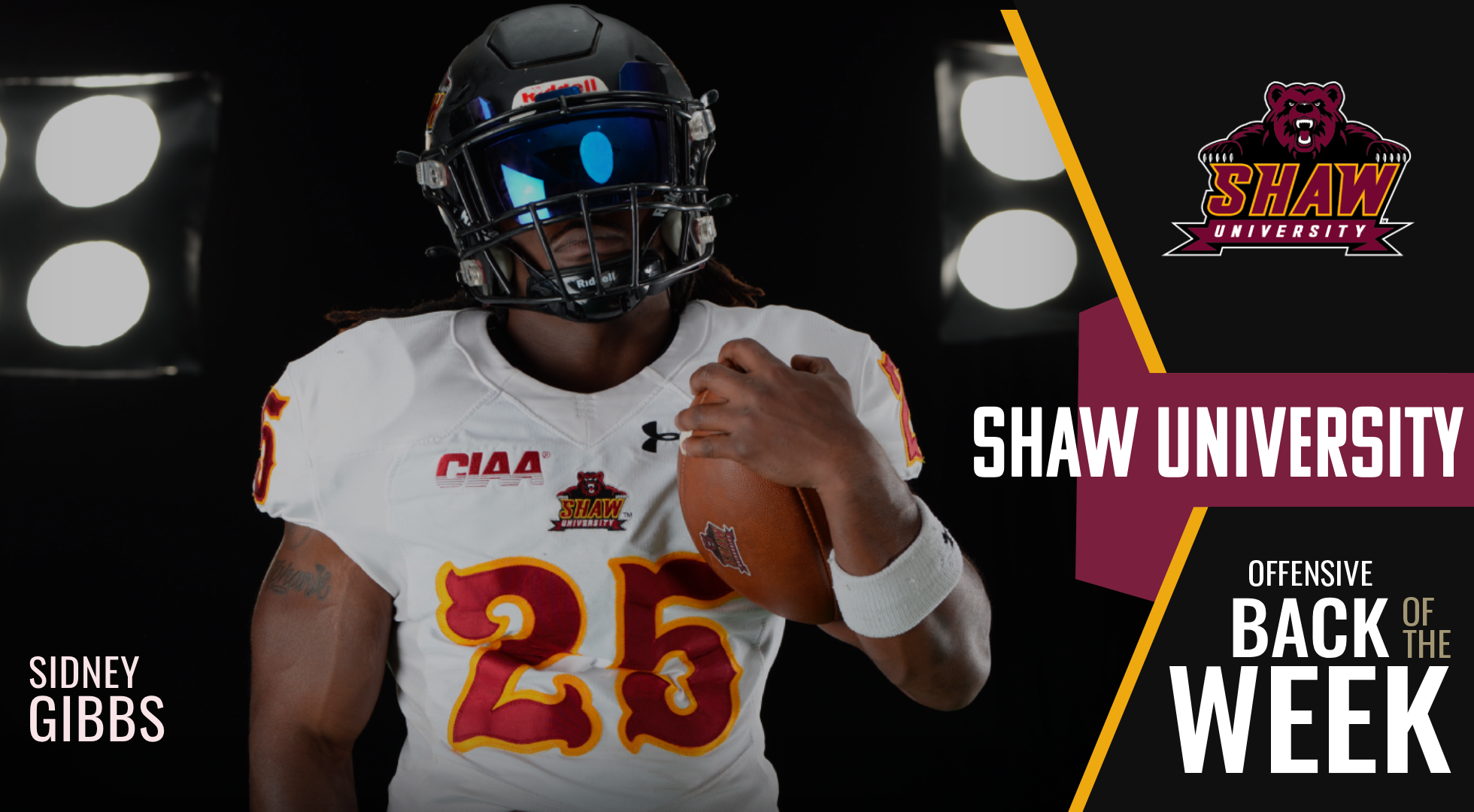 Gibbs Earns CIAA Honor For Record-Setting Performance - Shaw University