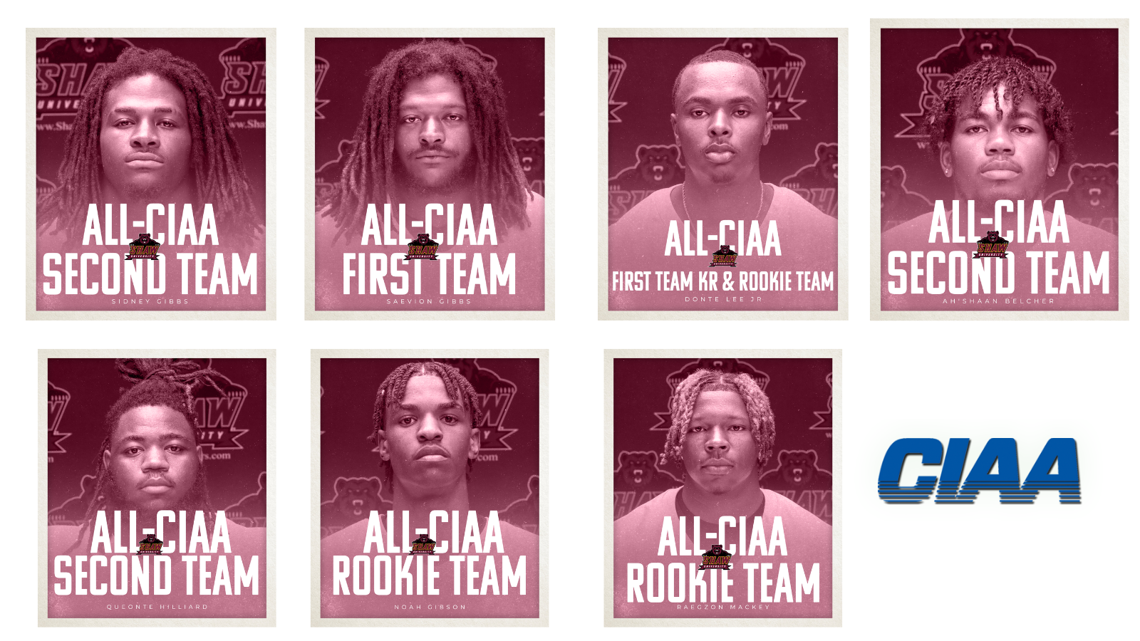 Seven Players Earn All-CIAA Football Honors - Shaw University