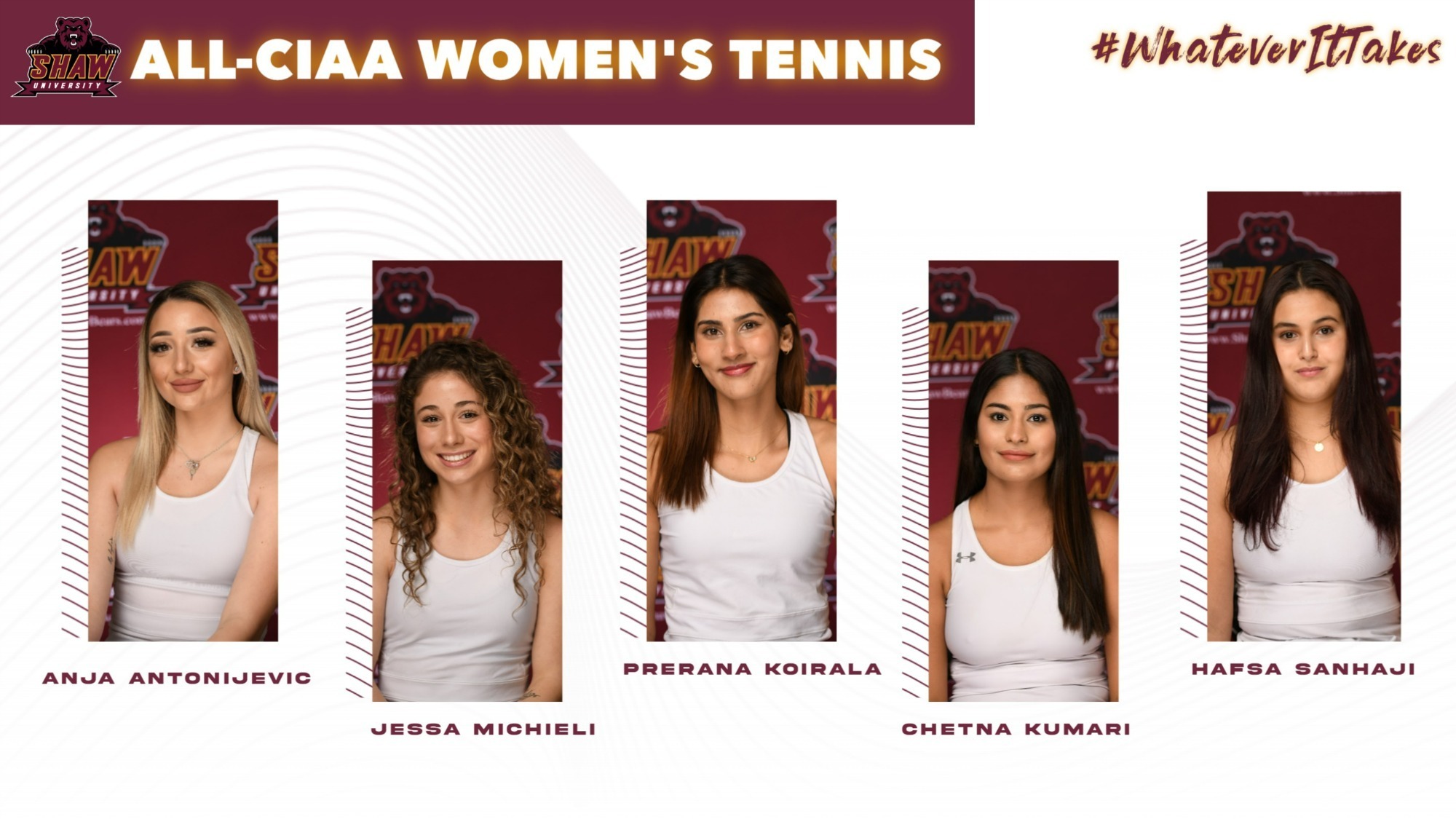 Antonijevic, Enitan Win CIAA Top Tennis Honors; Five Lady Bears On All-CIAA Team - Shaw University