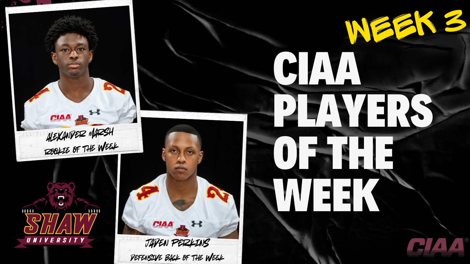 Richardson Named CIAA Rookie of the Week - Shaw University