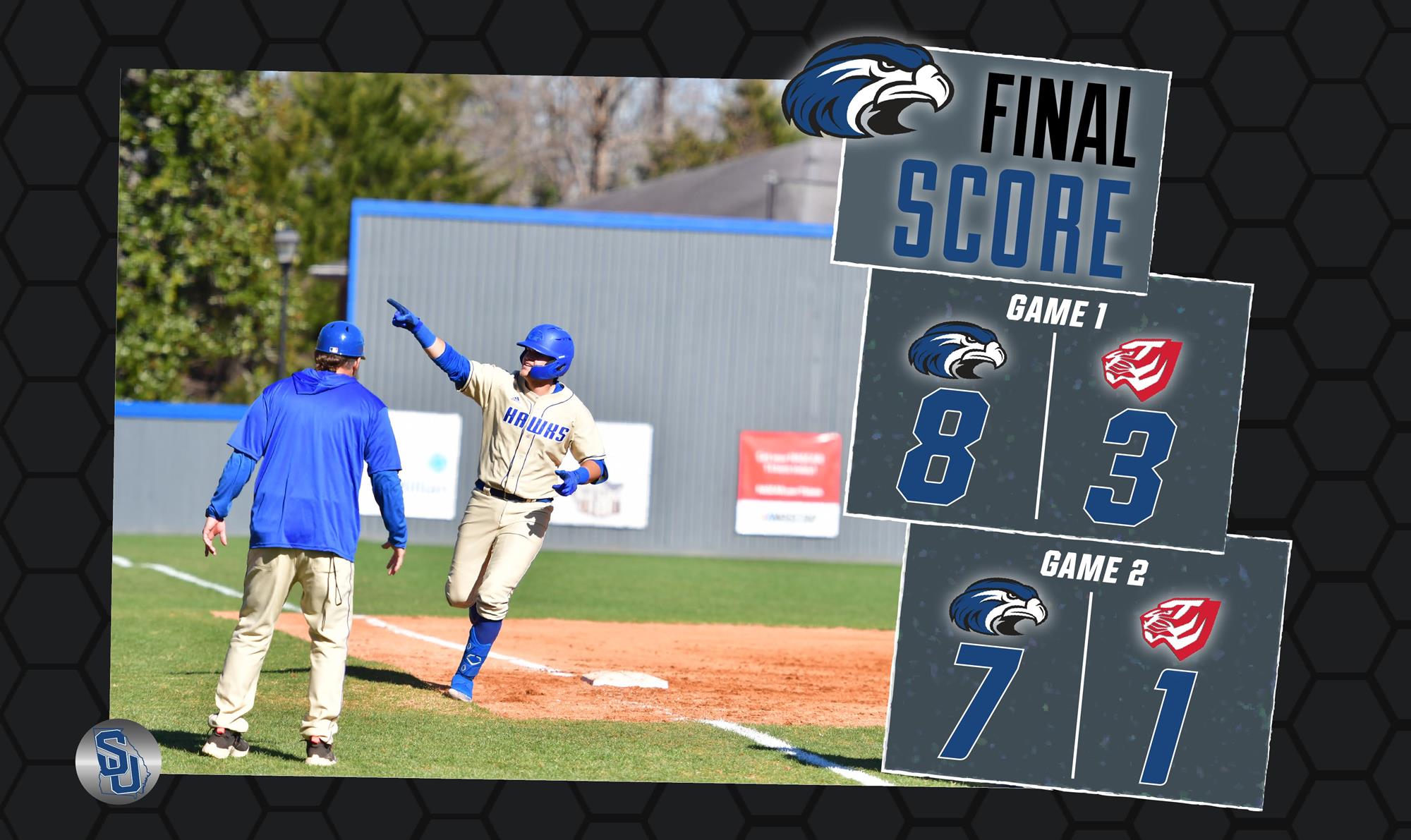 Hawks Sweep Tigers in Doubleheader - Shorter University Athletics