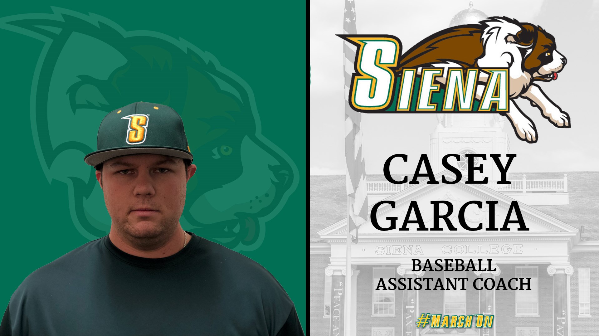 Casey Garcia Joins Baseball Staff - Siena College Athletics
