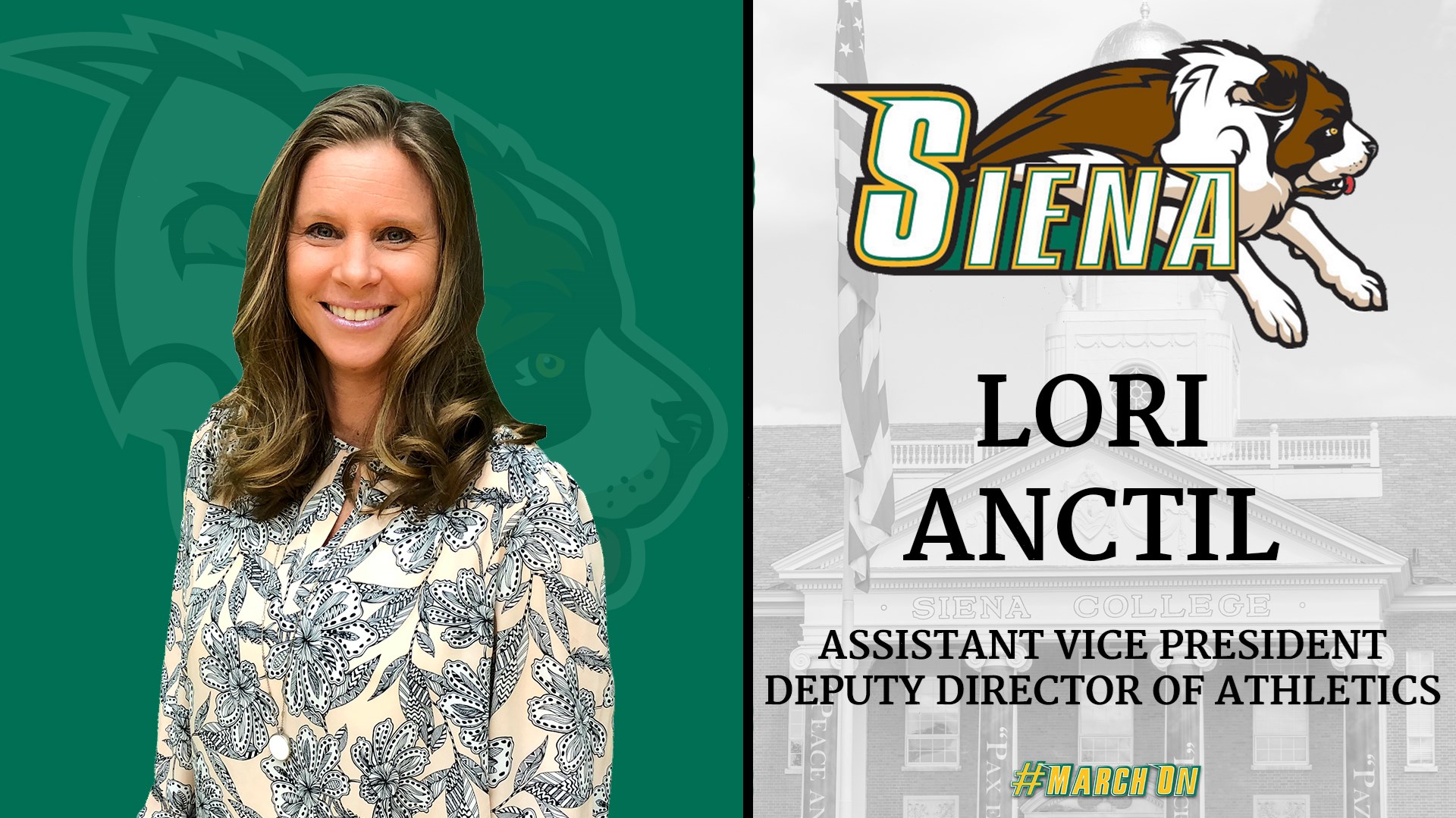 Anctil Promoted to Assistant VP, Deputy AD - Siena College Athletics