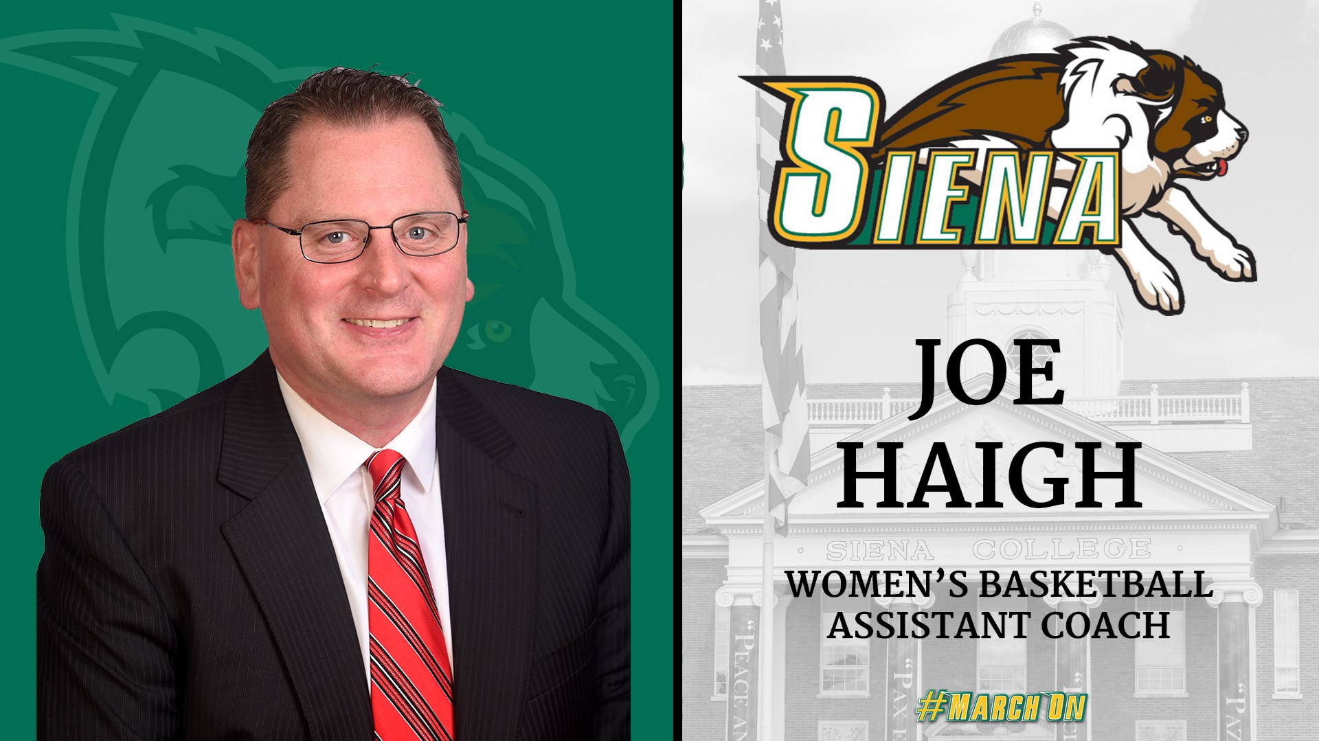 Joe Haigh Joins Women’s Basketball Staff - Siena College Athletics