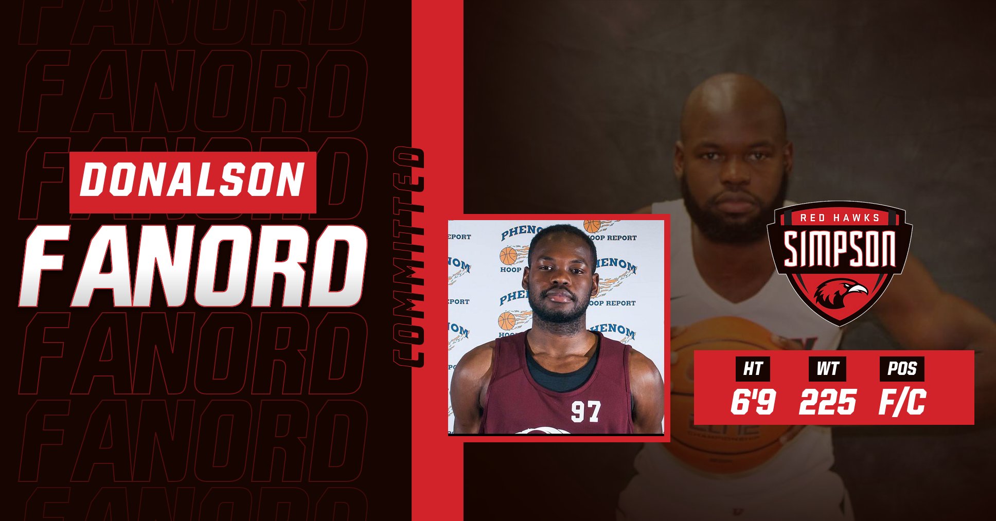 Simpson Signs Former NCAA D-I Big Man, Donalson Fanord - Simpson ...