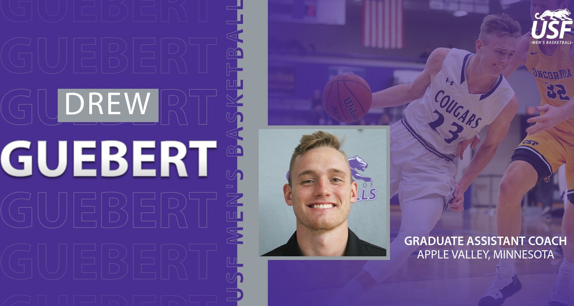 Drew Guebert named to USF Men's Basketball staff as graduate assistant ...