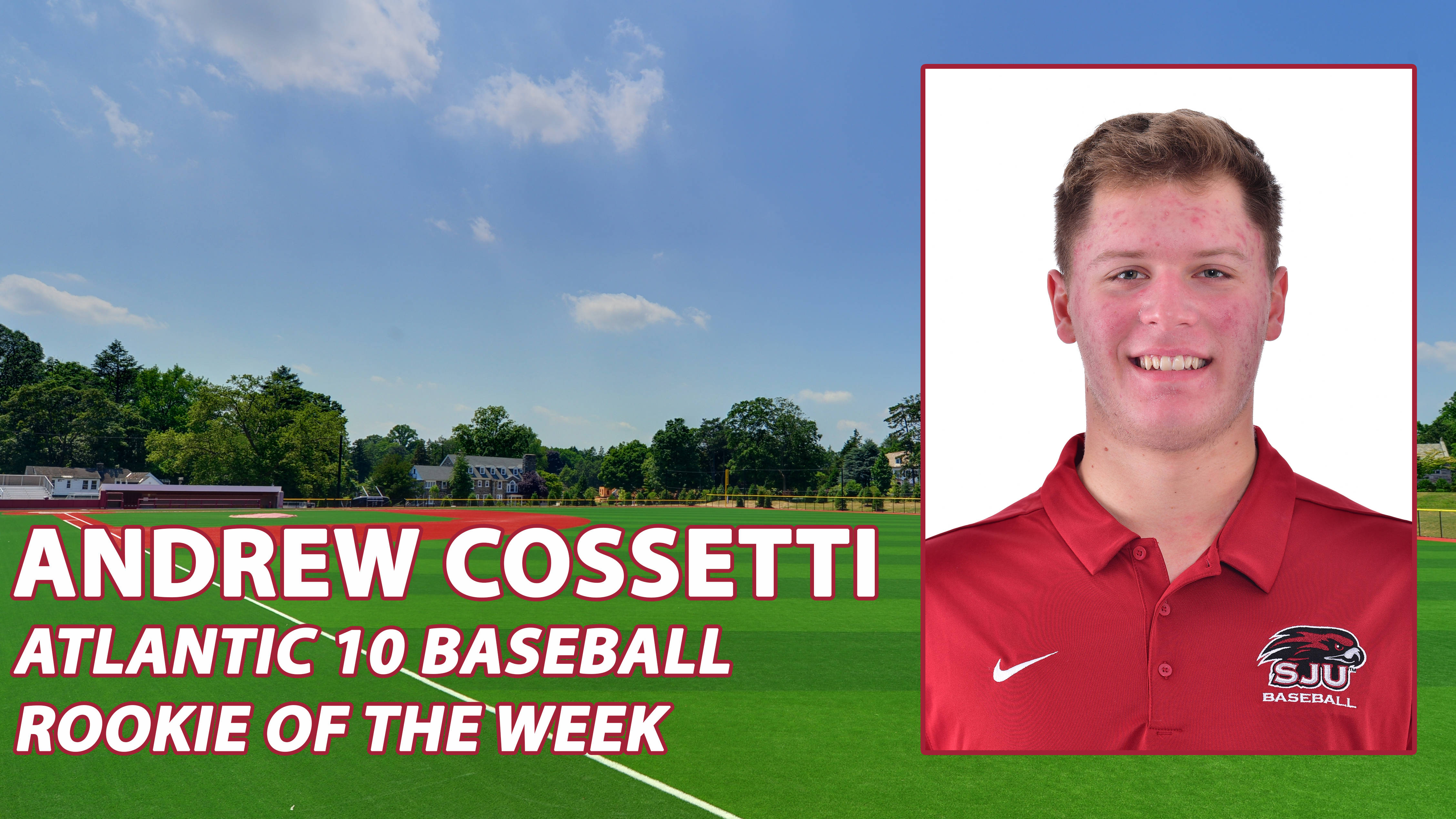 Andrew Cossetti Named Atlantic 10 Baseball Rookie of the Week - Saint ...