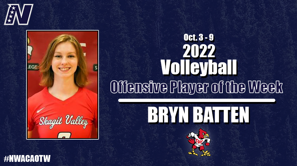 Bryn Batten, Volleyball Offensive Player of the Week, Skagit Valley ...