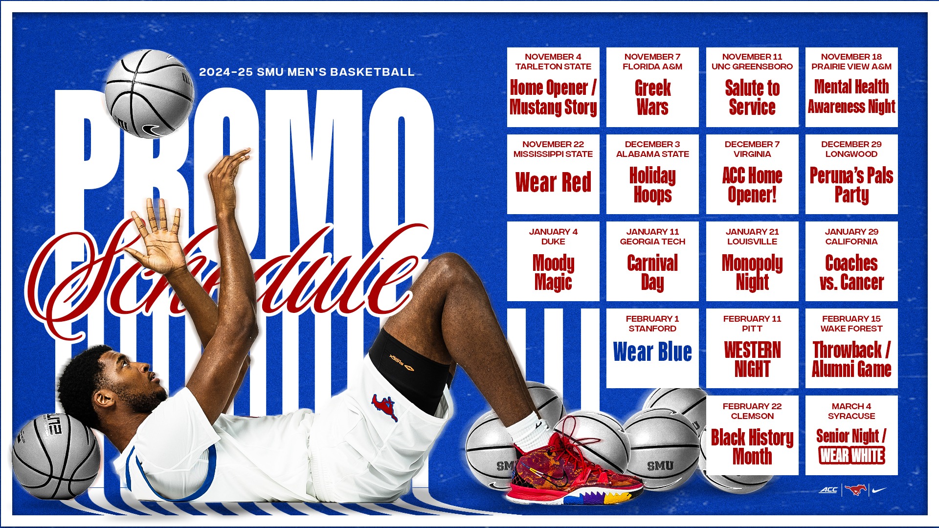 2025-26 ACC Opponents Announced - SMU Athletics