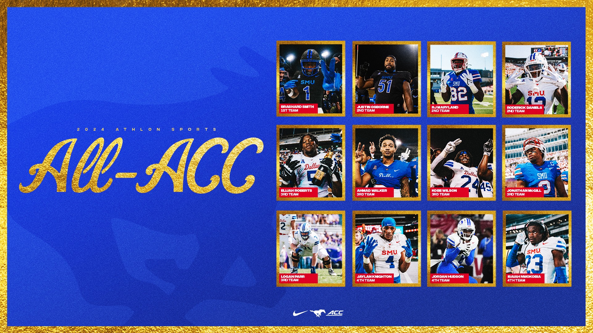 Seven Mustangs Earn Phil Steele All-ACC Preseason Honors - SMU Athletics